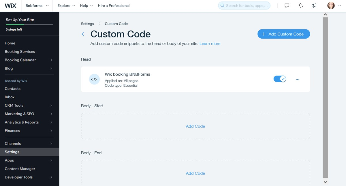 How to Install SalesGroup.ai on Wix | SalesGroup AI