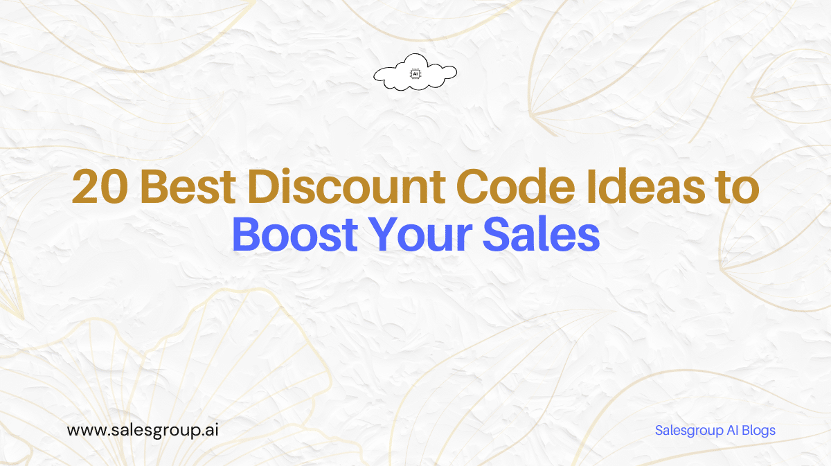 20 ideas de códigos de descuento para impulsar tus ventas | SalesGroup AI